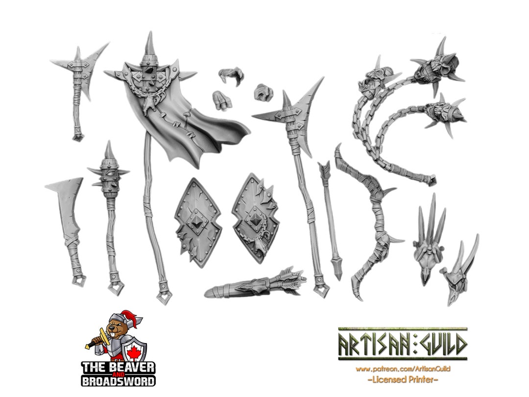 30+ Gnoll Kitbash Weapons 28/32mm Mini Set - Artisan Guild | Monster ...