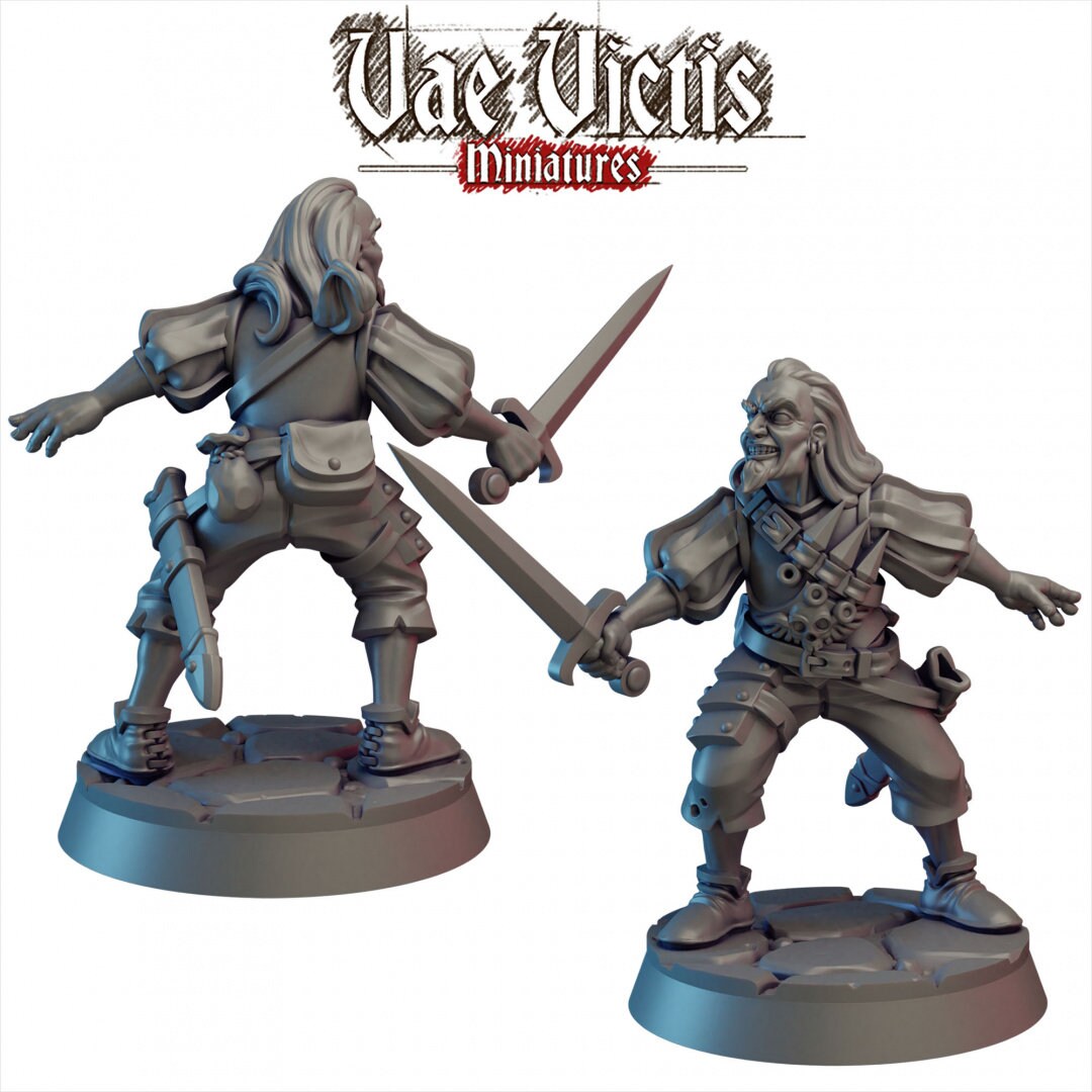 Mad Fighter Mini Vae Victis, Dnd Male Fighter Rogue 28mm Pathfinder ...