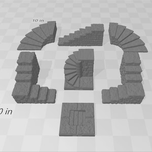 Dungeon Style Stairs Tiles - Dnd 5E, Pathfinder 2E - Dungeon Tiles ...