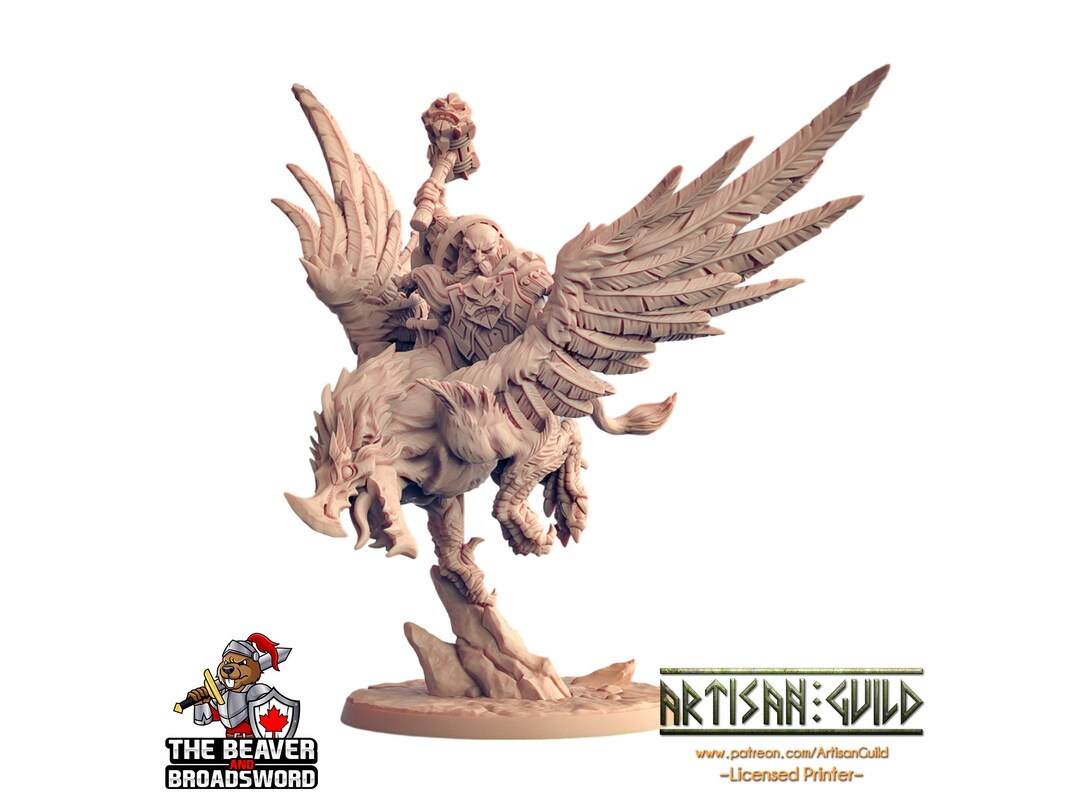 Dwarven Warrior on Gryphon Dnd Mini - Artisan Guild | Fighter ...