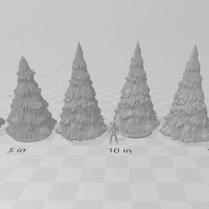 Pine Trees - DND & Wargaming Terrain - EC3D Wintertide, Snow, Arctic ...
