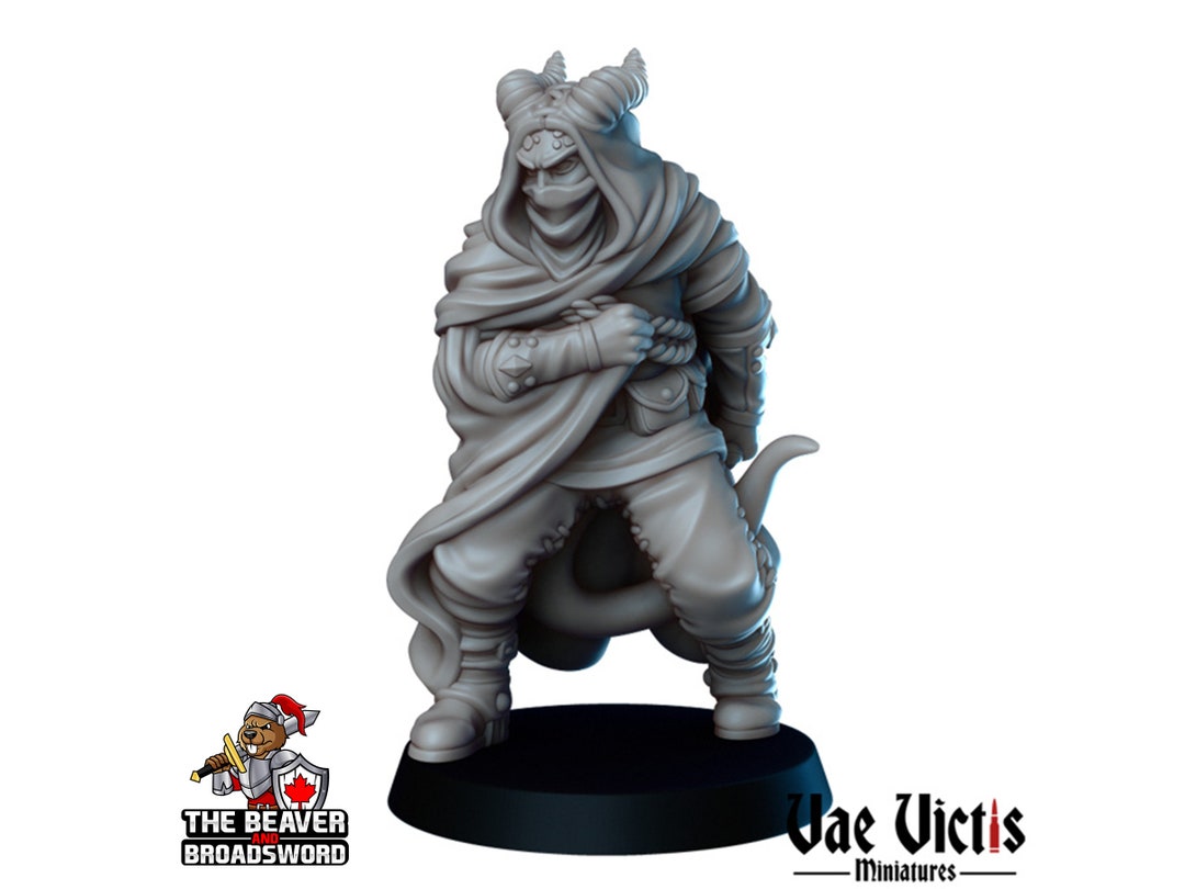 Tiefling Assassin Dnd Mini - Vae Victis | Rogue | Thief | Male | PC ...