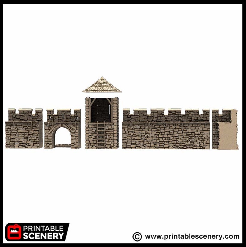 Norman Fort Walls - Basic Walls - King and Country, Dnd, Pathfinder ...