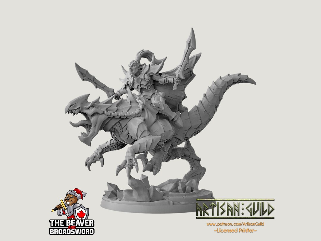 Mounted Khaladas Soulsplitter Dnd Mini Dungeons and Dragons Male ...