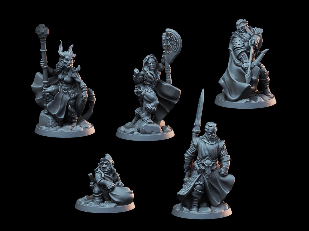 Dnd Miniature Party Set 4 28mm Adventuring Group Sorcerer Rogue Fighter ... Dnd Miniature Party Set 4 28mm Adventuring Group Sorcerer Rogue Fighter ...