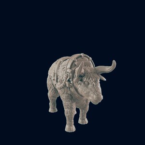 Harnessed Oxen - EC3D | Dnd | Animal | Cow | Bull | Commoner | 32mm ...