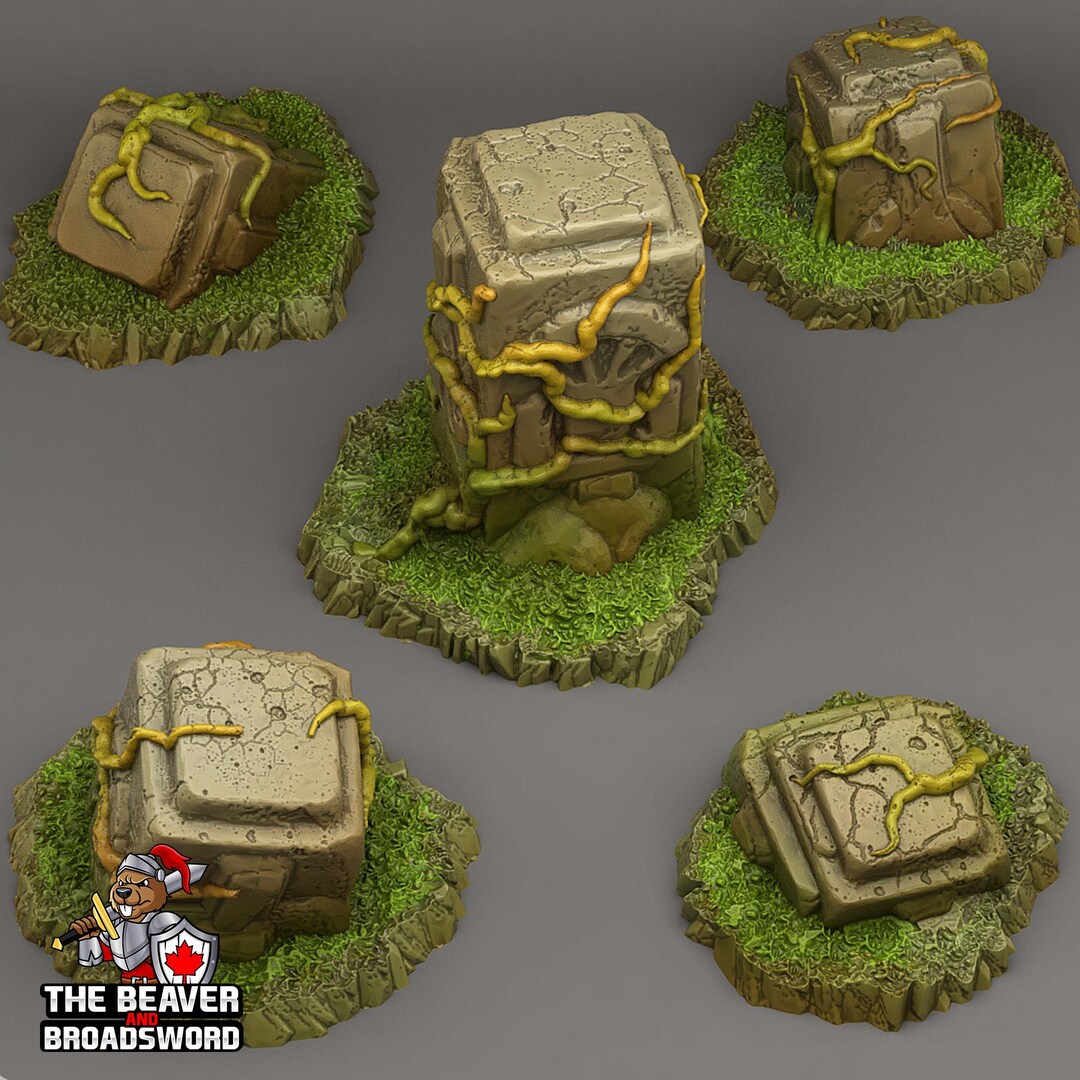 Tropical Ruins 5pc Miniature Scatter Set | Premium Resin Mini Terrain ...