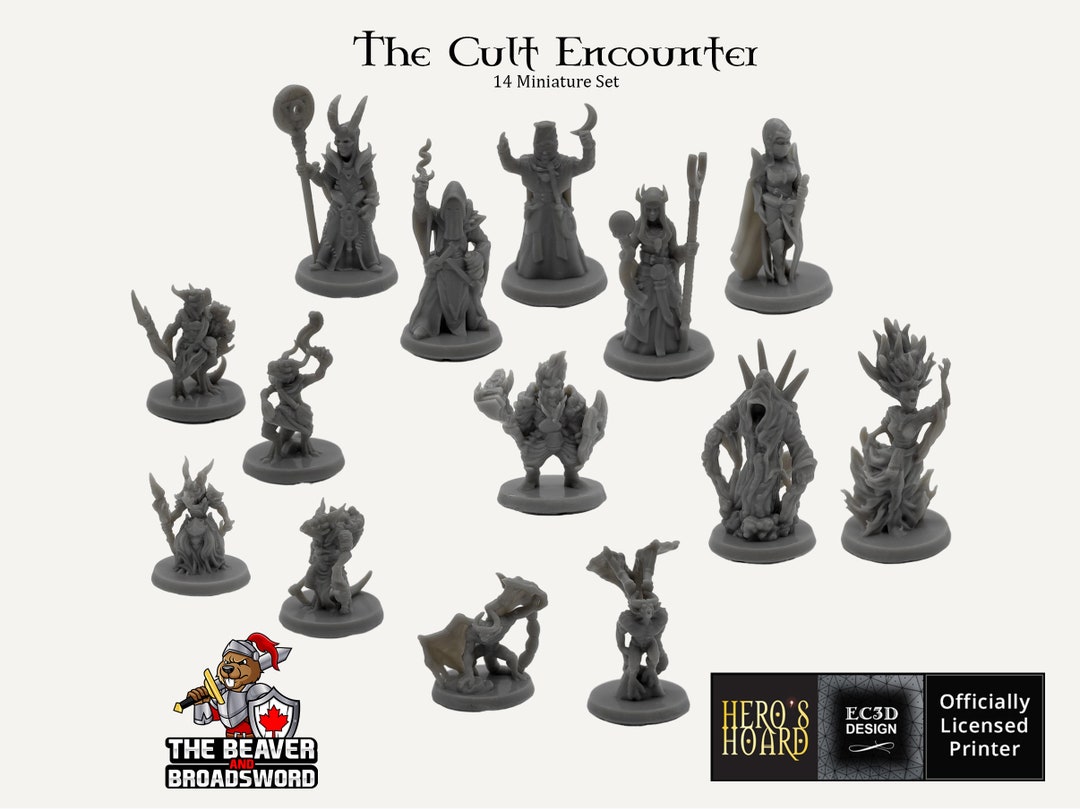 The Cult Encounter Dnd Mini Set - EC3D | Pathfinder 2E | Ghost | Kobold ...