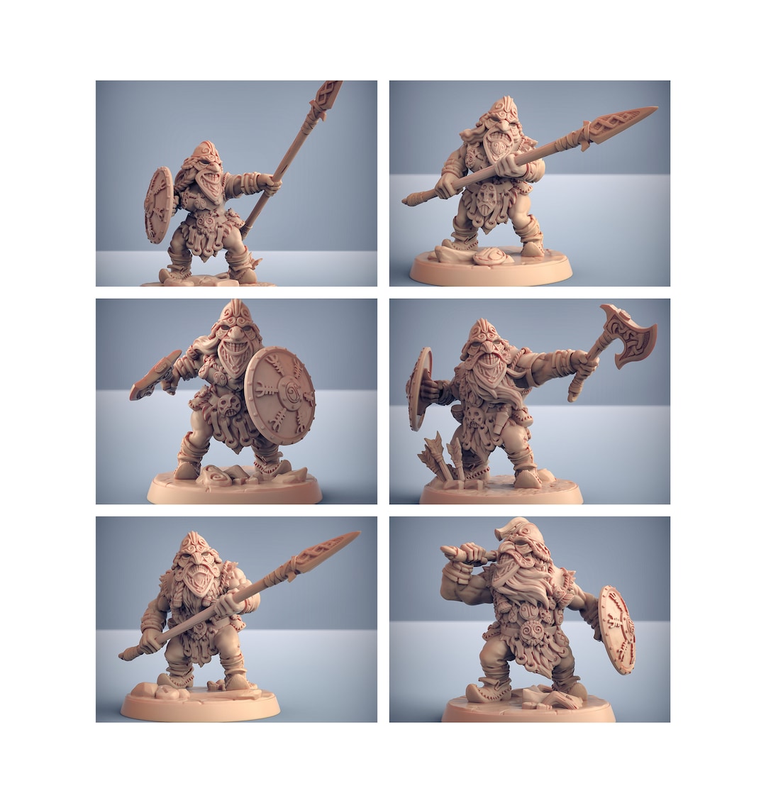 Dwarf Mountaineer Mini Set - Artisans Guild | Dwarf | Male | Female | Archer | Melee | Fighter ...