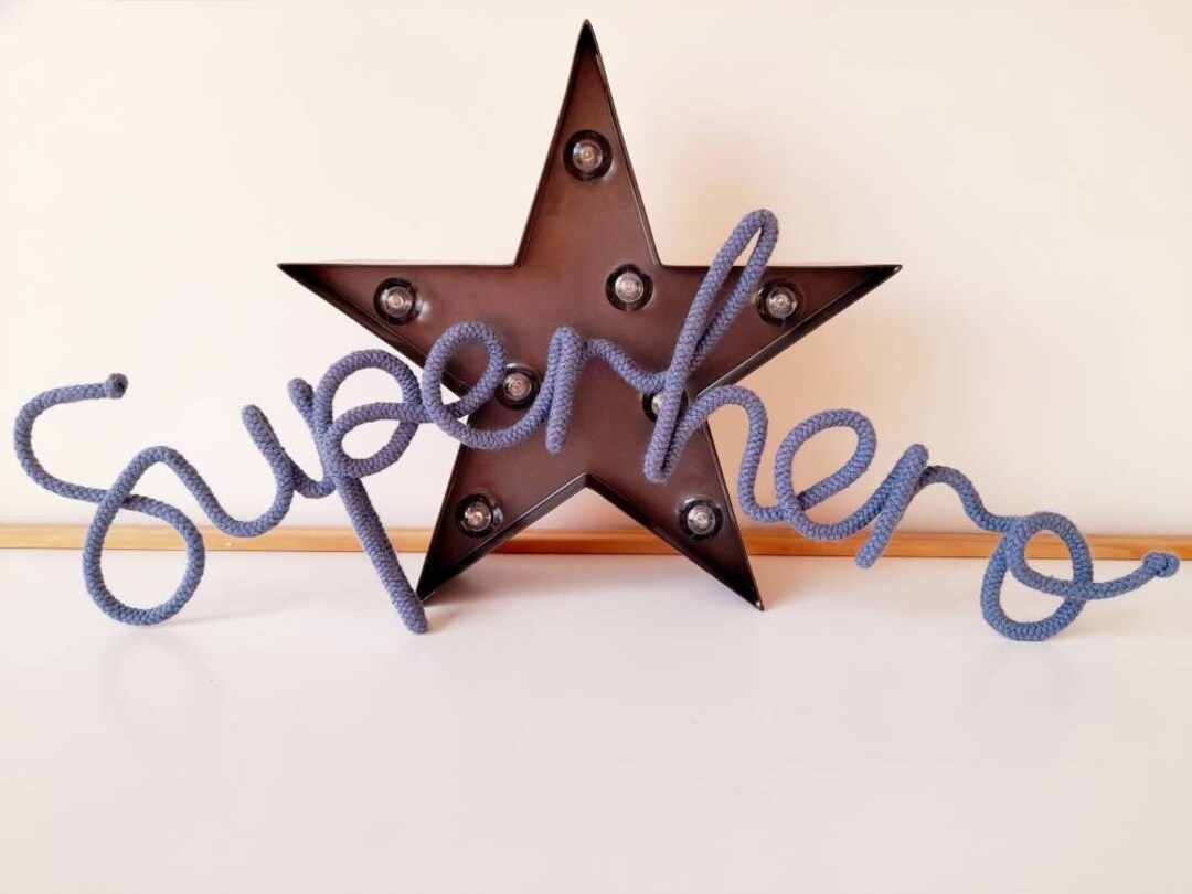 Superhero Cotton Knitted Wire Word / Children's Gift / Children's Name ...
