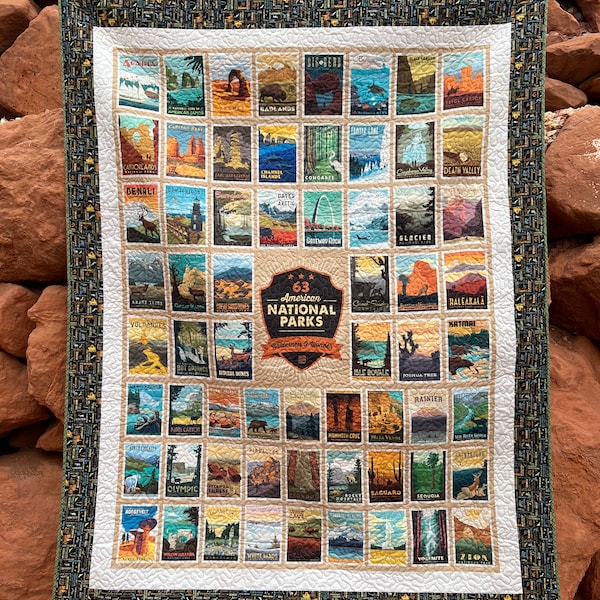 Yellowstone National Parks Quilt - Etsy