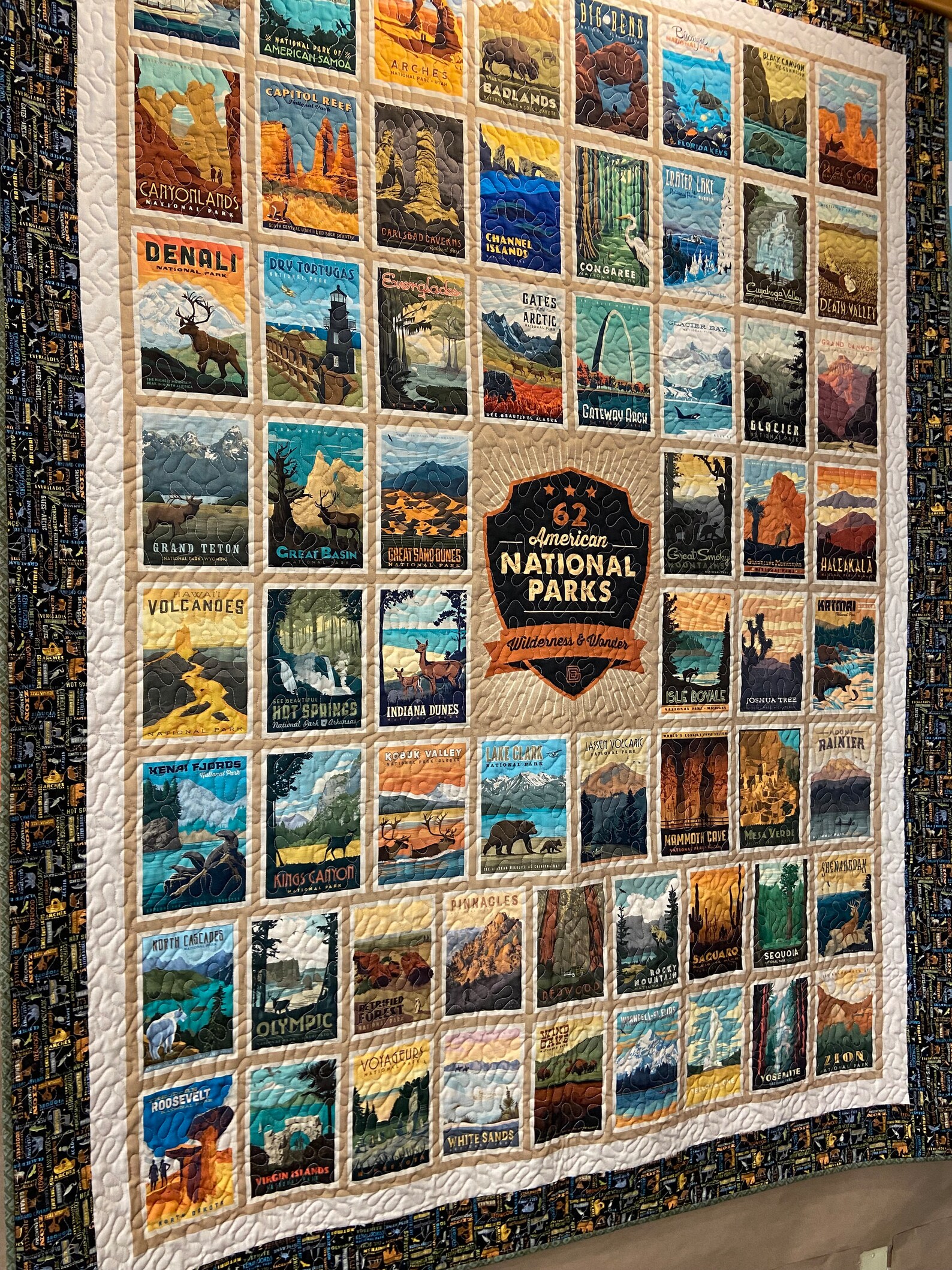 National Parks Quilt Handmade - Etsy