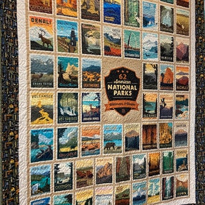 National Parks Quilt Handmade - Etsy