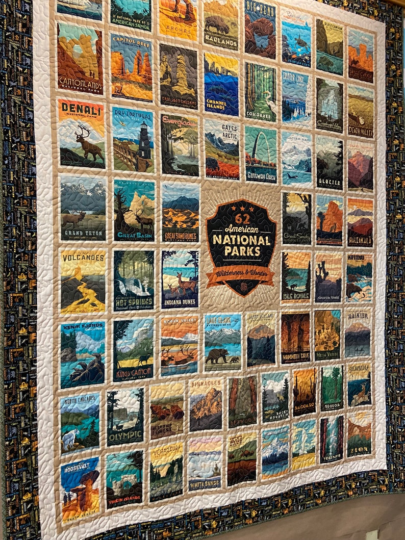 National Parks Quilt Handmade - Etsy