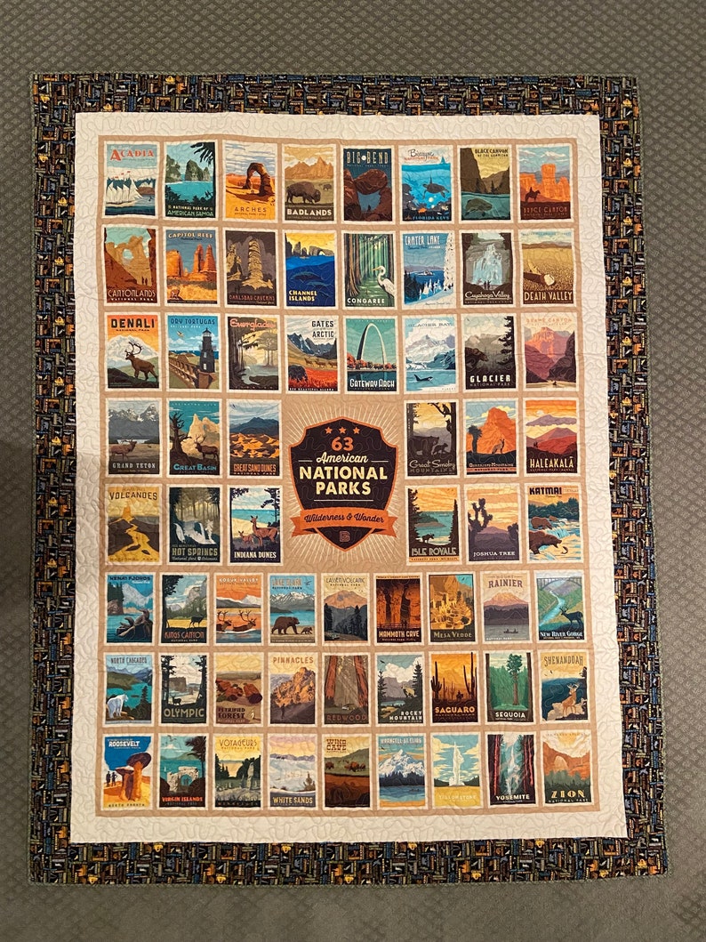 National Parks Quilt Handmade - Etsy