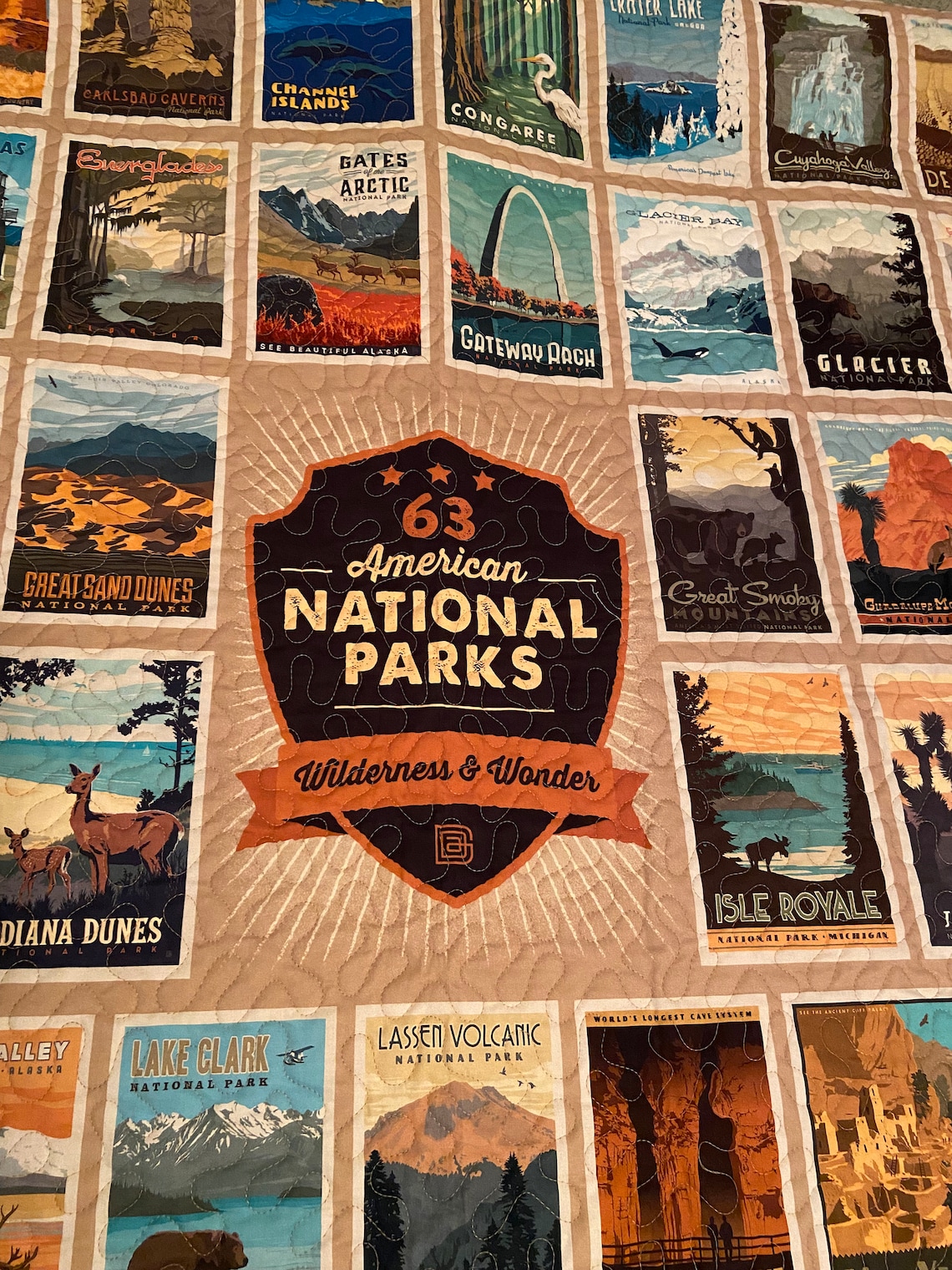 National Parks Quilt Handmade - Etsy