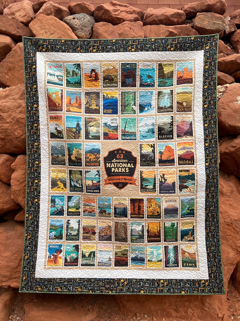 National Parks Quilt - Handmade! - Etsy