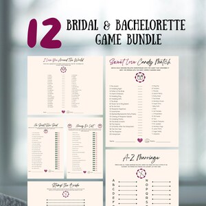 Bridal Shower Game Bundle Bachelorette Games Wedding Shower - Etsy