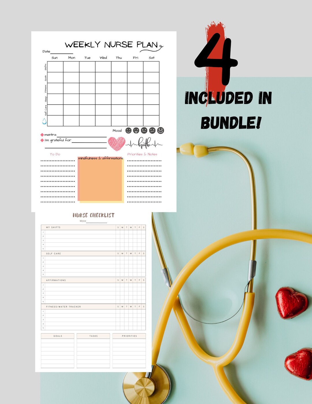 Nurse Weekly Plan, Week Agenda, Printable Weekly Nurse Planner, to Do ...