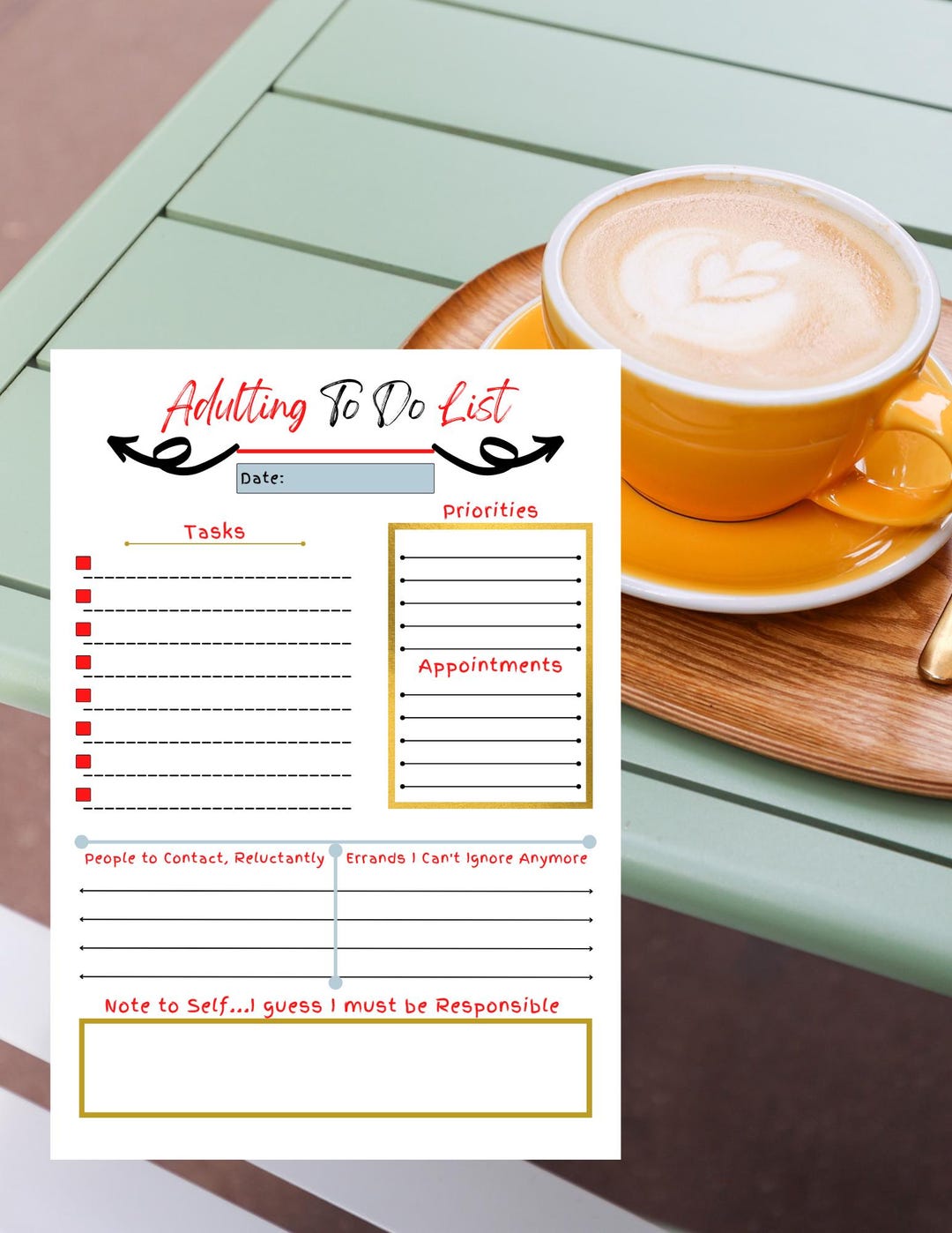 To Do List Printable, Adulting to Do List, Daily Checklist Planner, Productivity Planner ...