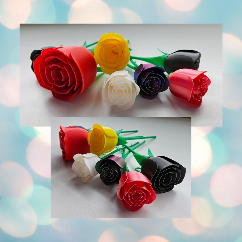 Printed Roses - Etsy
