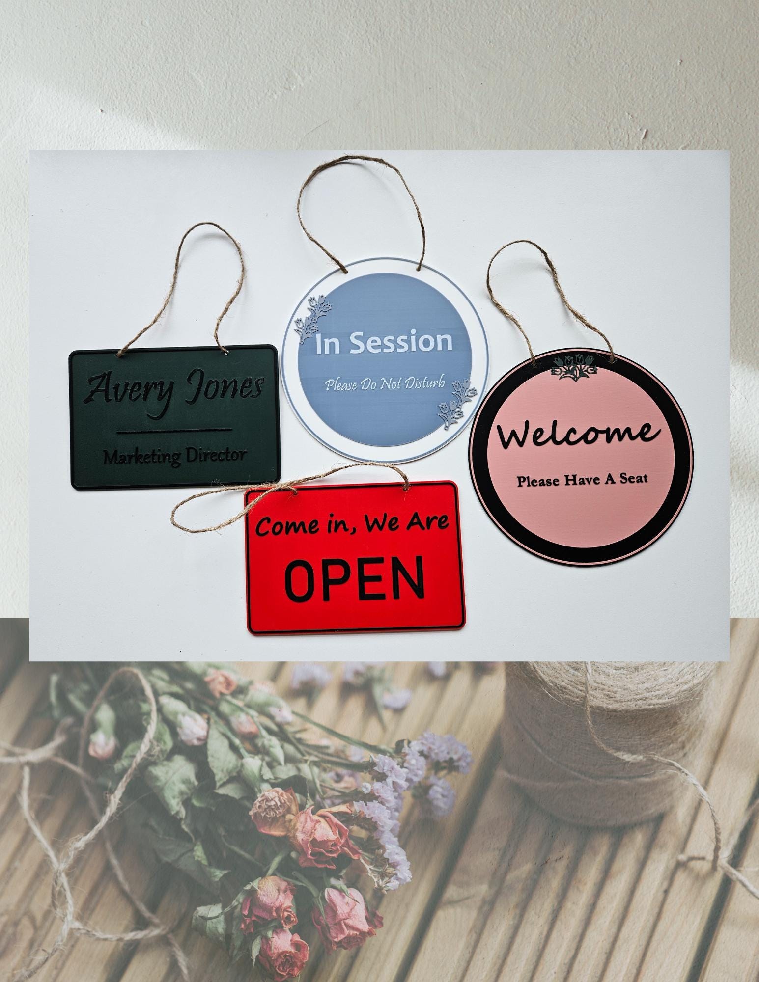 Custom Door Sign Personalized Door Hanger Personalized Office Decor ...