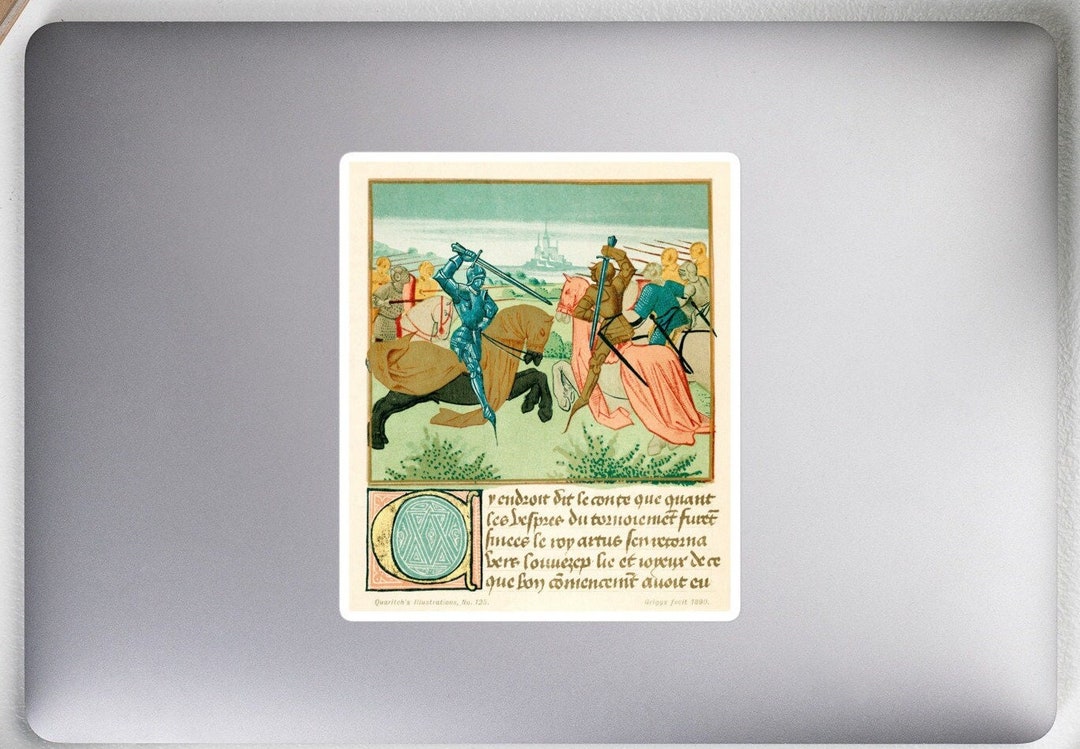 Medieval Knight Vinyl Waterproof Sticker - Etsy