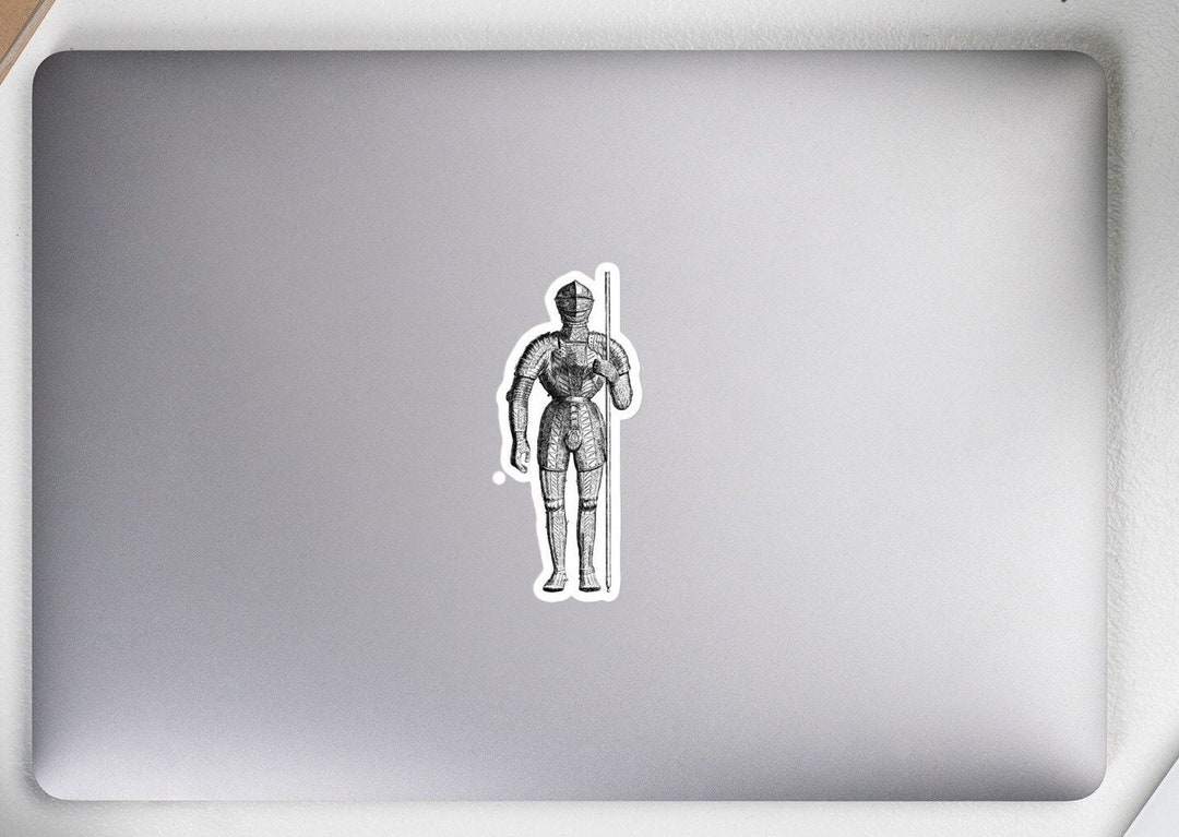 Medieval Knight Vinyl Waterproof Sticker - Etsy
