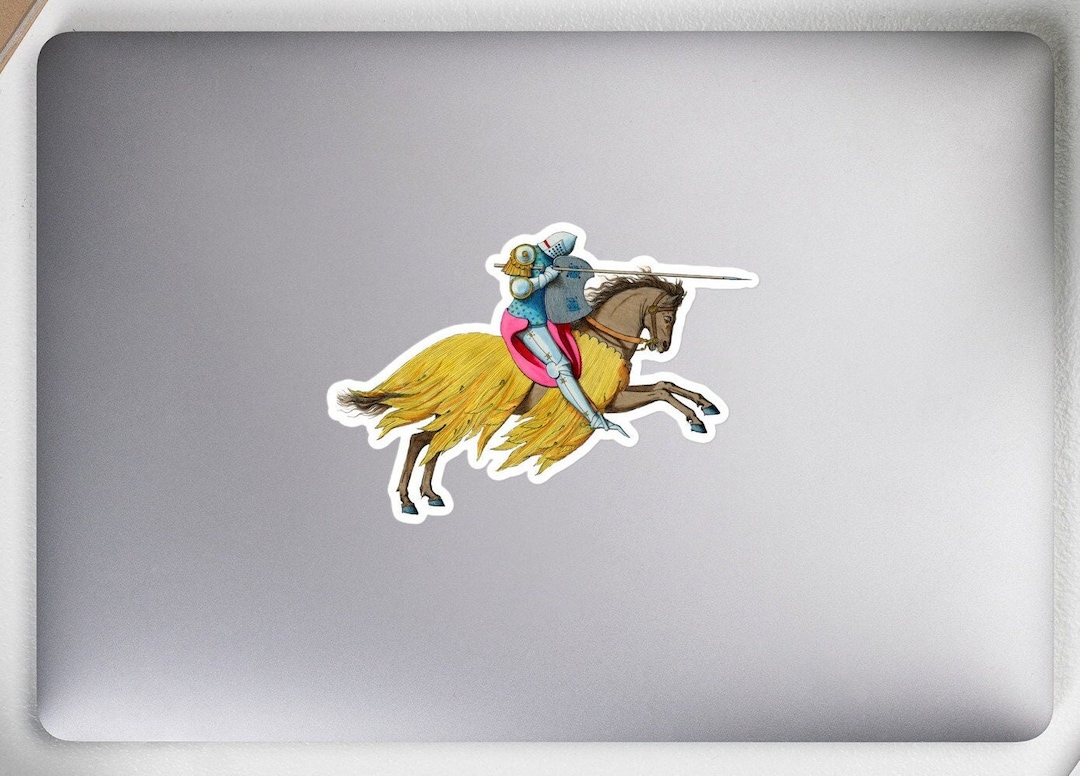 Medieval Knight Vinyl Waterproof Sticker - Etsy