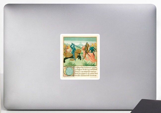 Medieval Knight Vinyl Waterproof Sticker - Etsy
