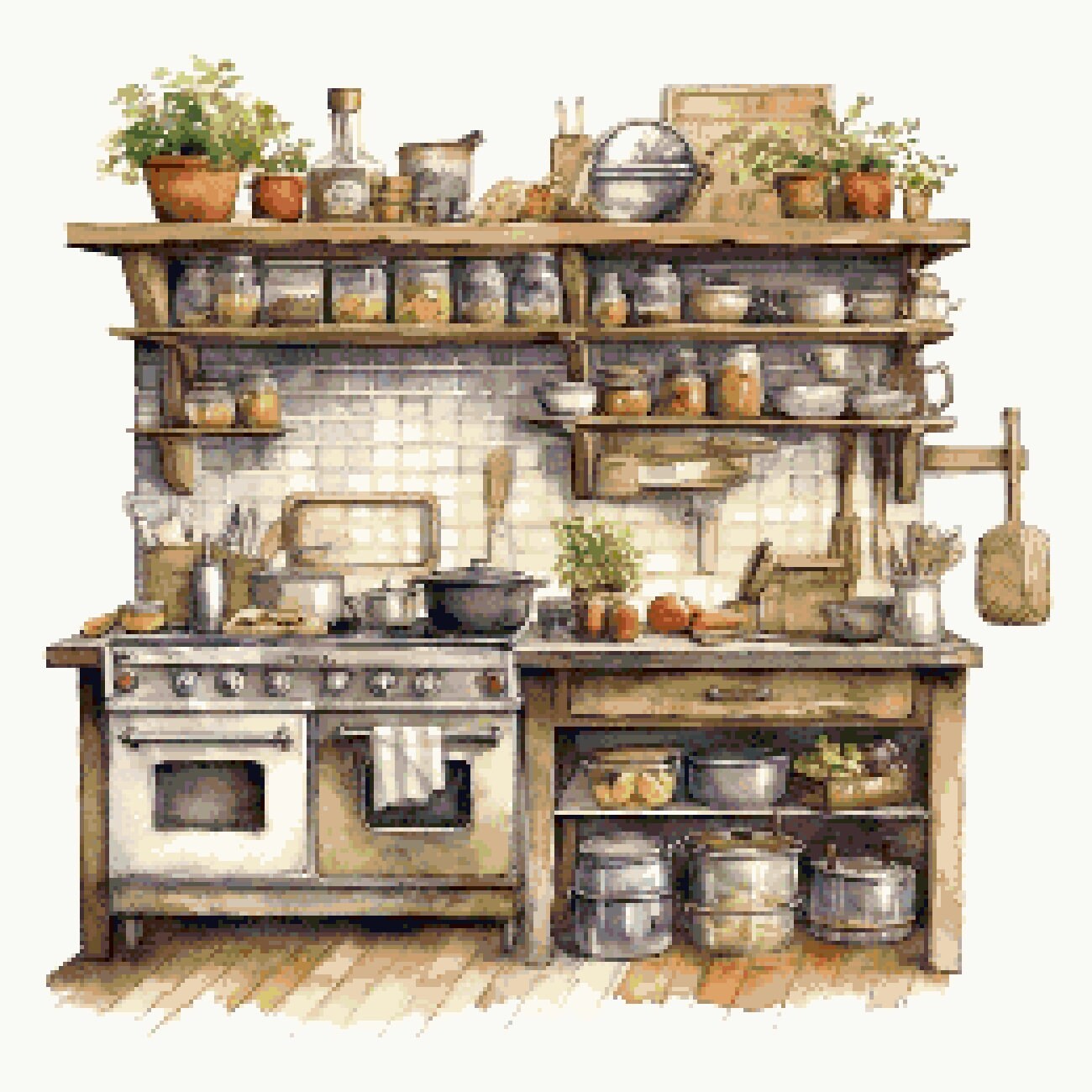 Comfort Kitchen - Cross Stitch Pattern - PDF - Instant Digital Download ...