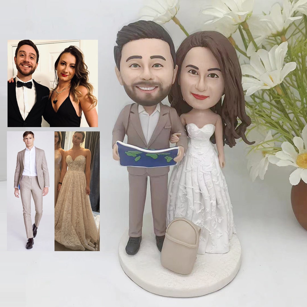 Custom Bobblehead Wedding Cake Topper, Personalized Wedding Cake ...