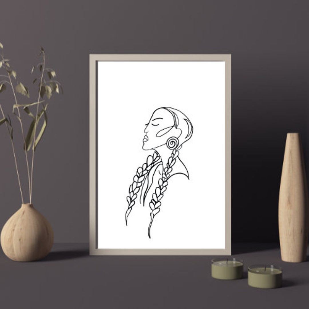 Indigenous Line Art | Contemporary Indigenous Art | Native Woman Art ...