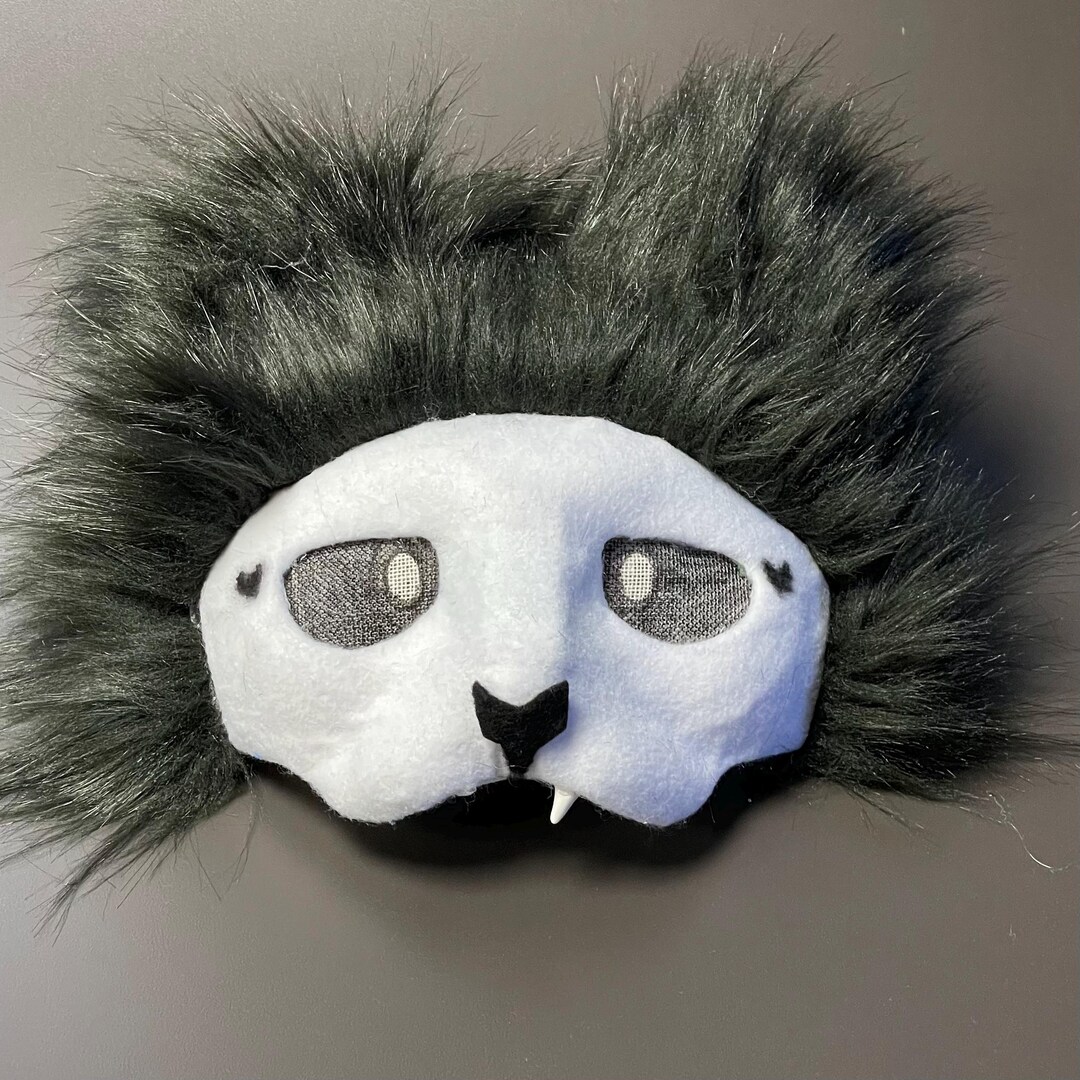 Fluffy Skeleton Therian Cat Mask - Etsy