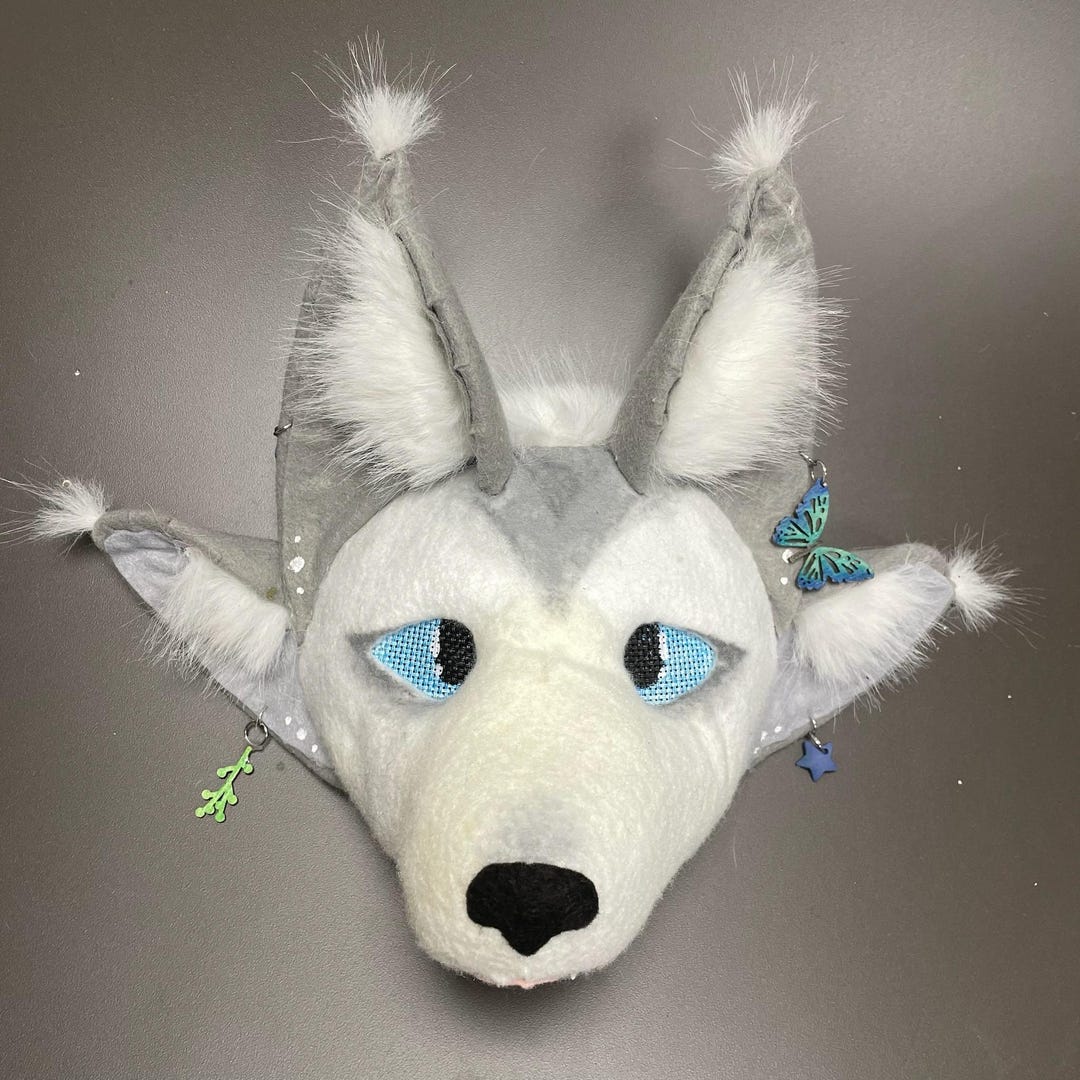 Four Eared Arctic Fox Therian Mask - Etsy