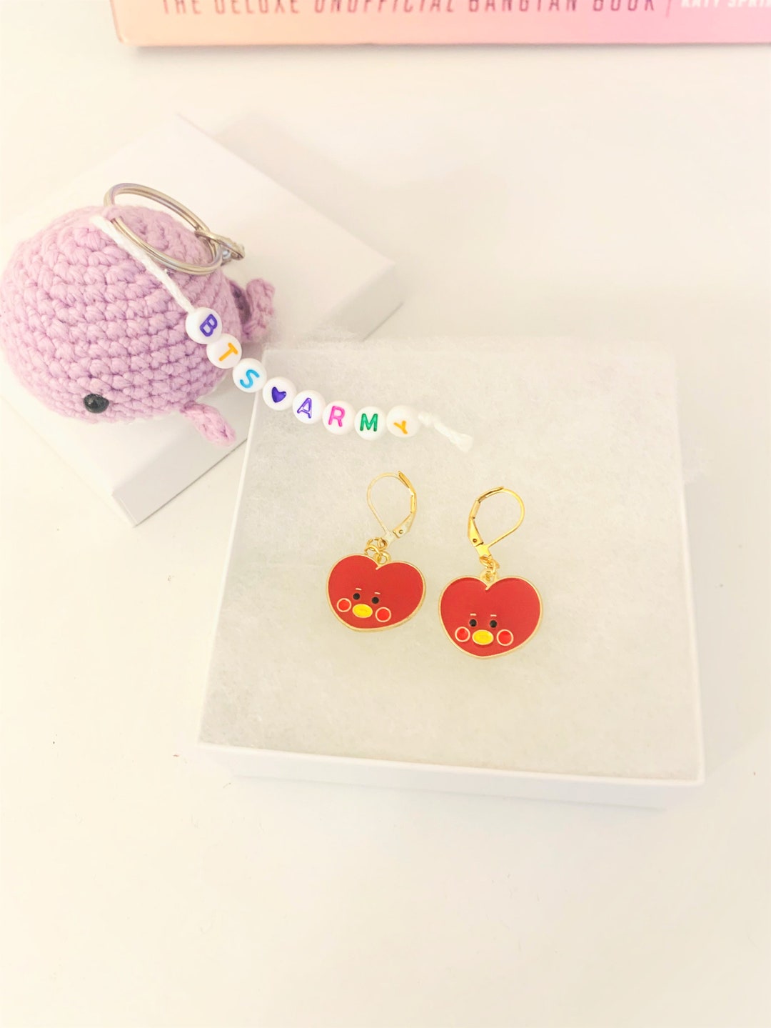 BT21 Earrings, BTS Earrings, BT21 Tata Earrings, BTS V Earrings, BT21 ...