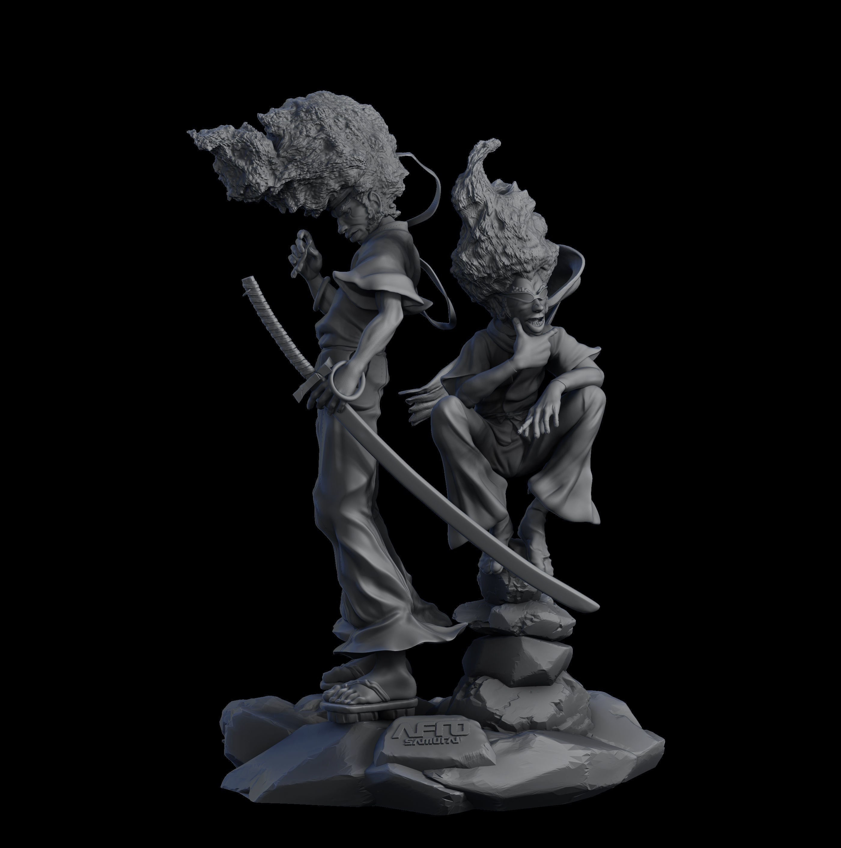 Afro Samurai-stl-3d Printing - Etsy