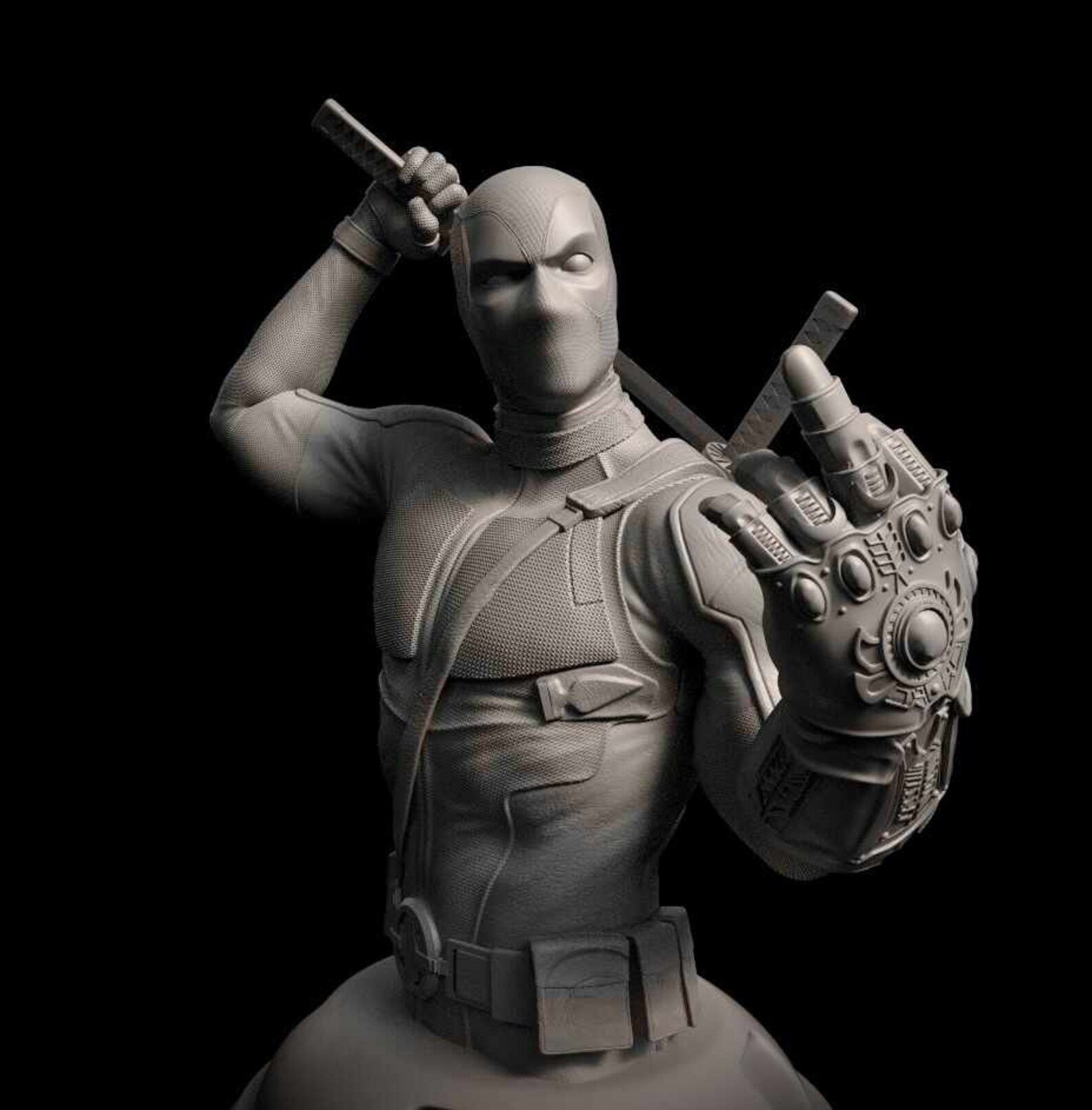 Deadpool Infinity Gauntlet Bust STL - Etsy
