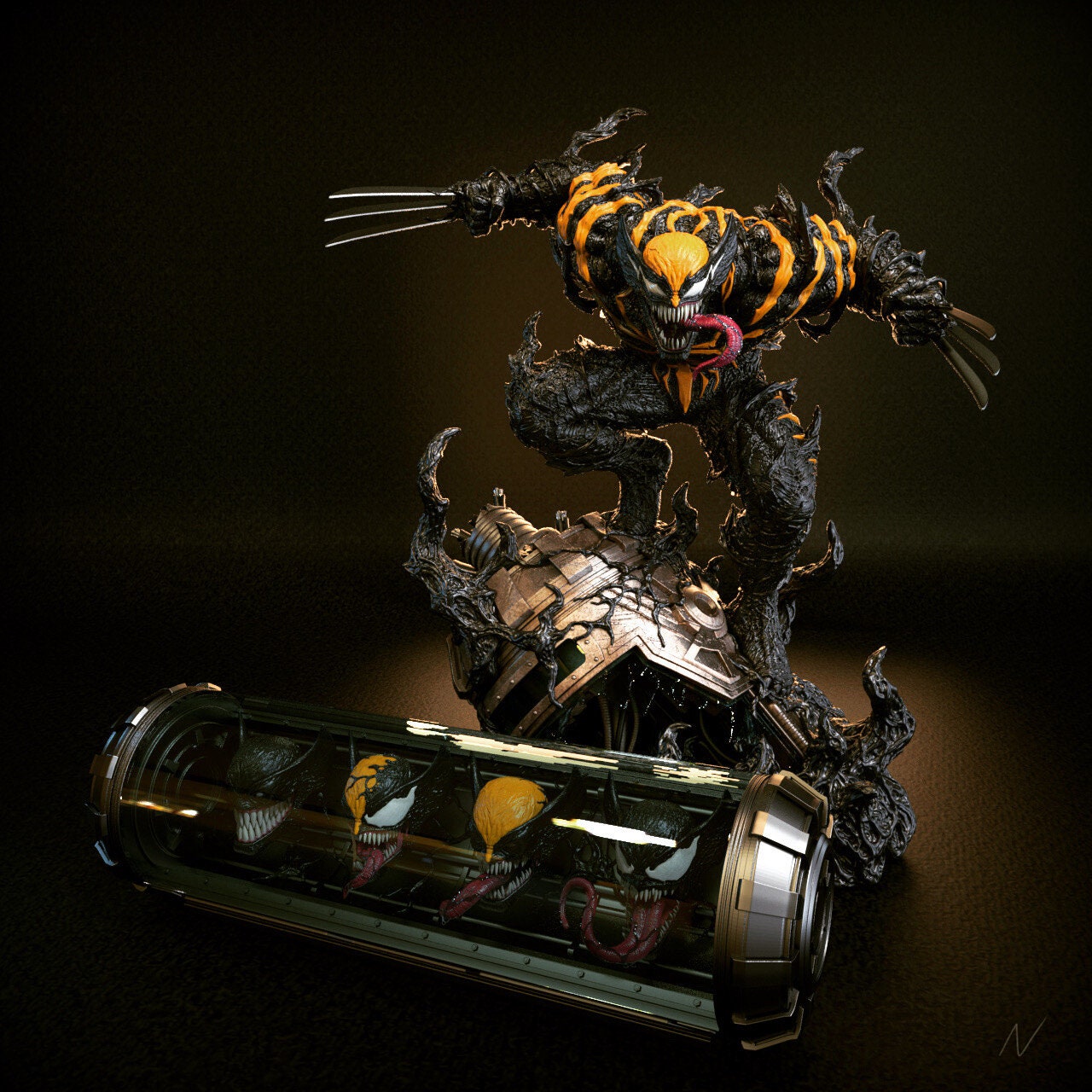 Venomized Wolverine Stl - Etsy