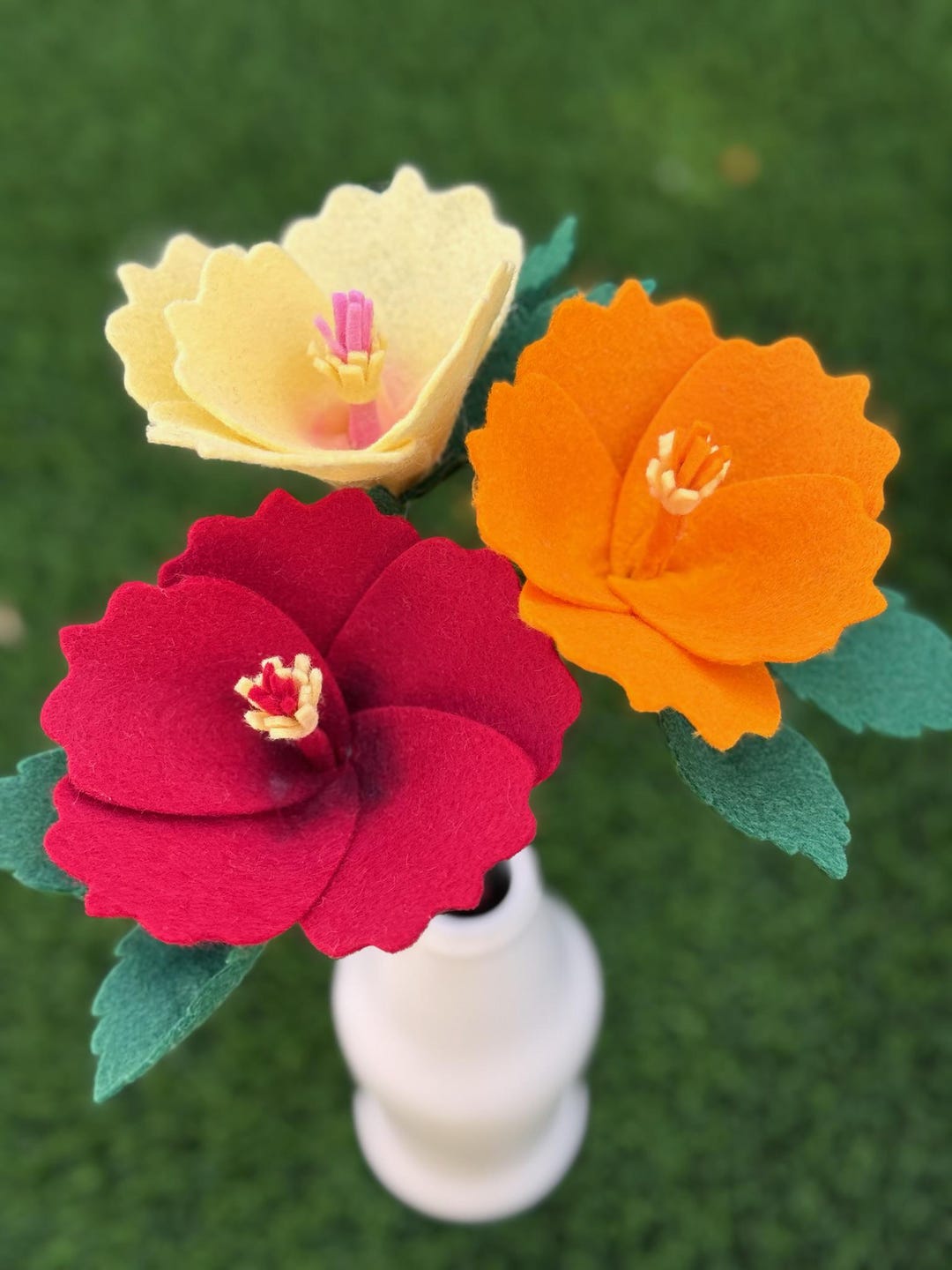 Hibiscus Felt Flower Stem, Tropical Flowers, Build a Personalized ...