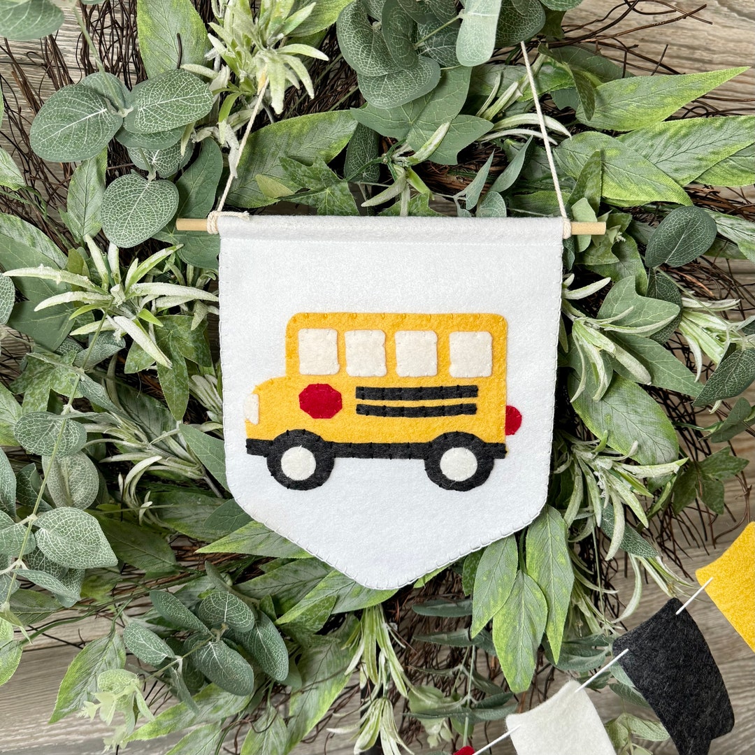 School Bus Pennant, Back to School, Teacher Gift, Classroom Decor, - Etsy