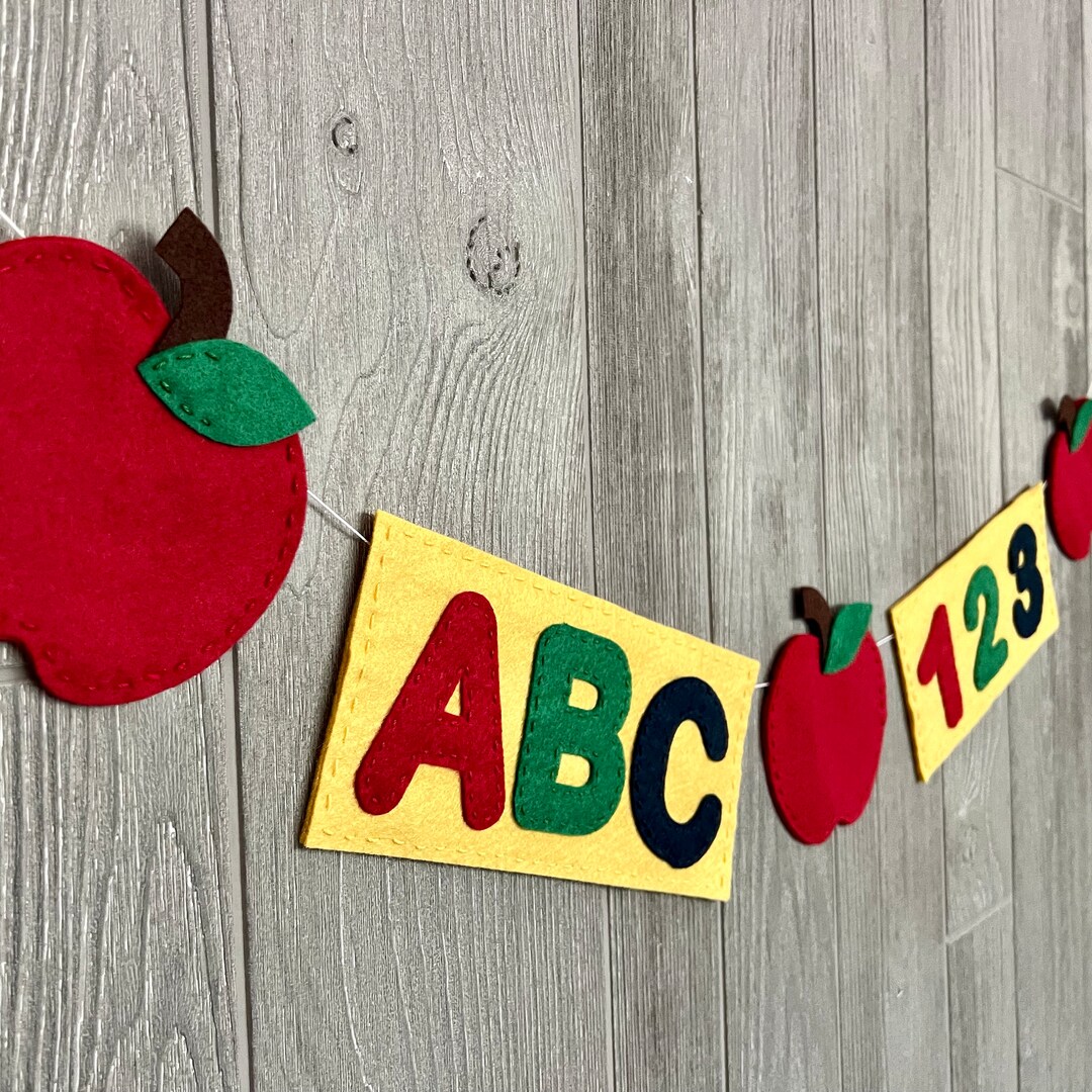 DIY Kit Abc's & 123's Banner, Teacher Gift, Felt Banner, Classroom - Etsy