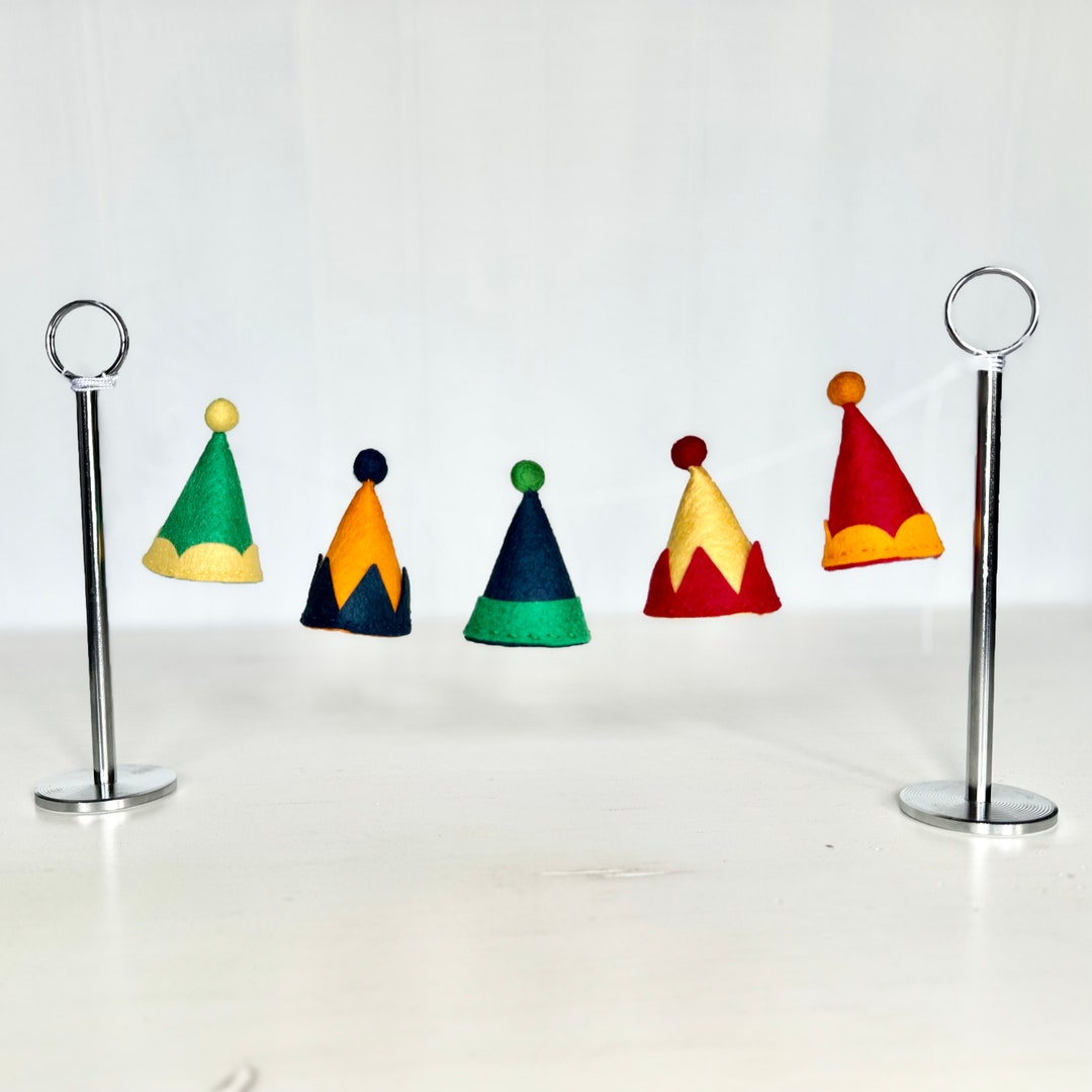 Mini Party Hats Felt Banner, Birthday Party Garland Table Topper ...