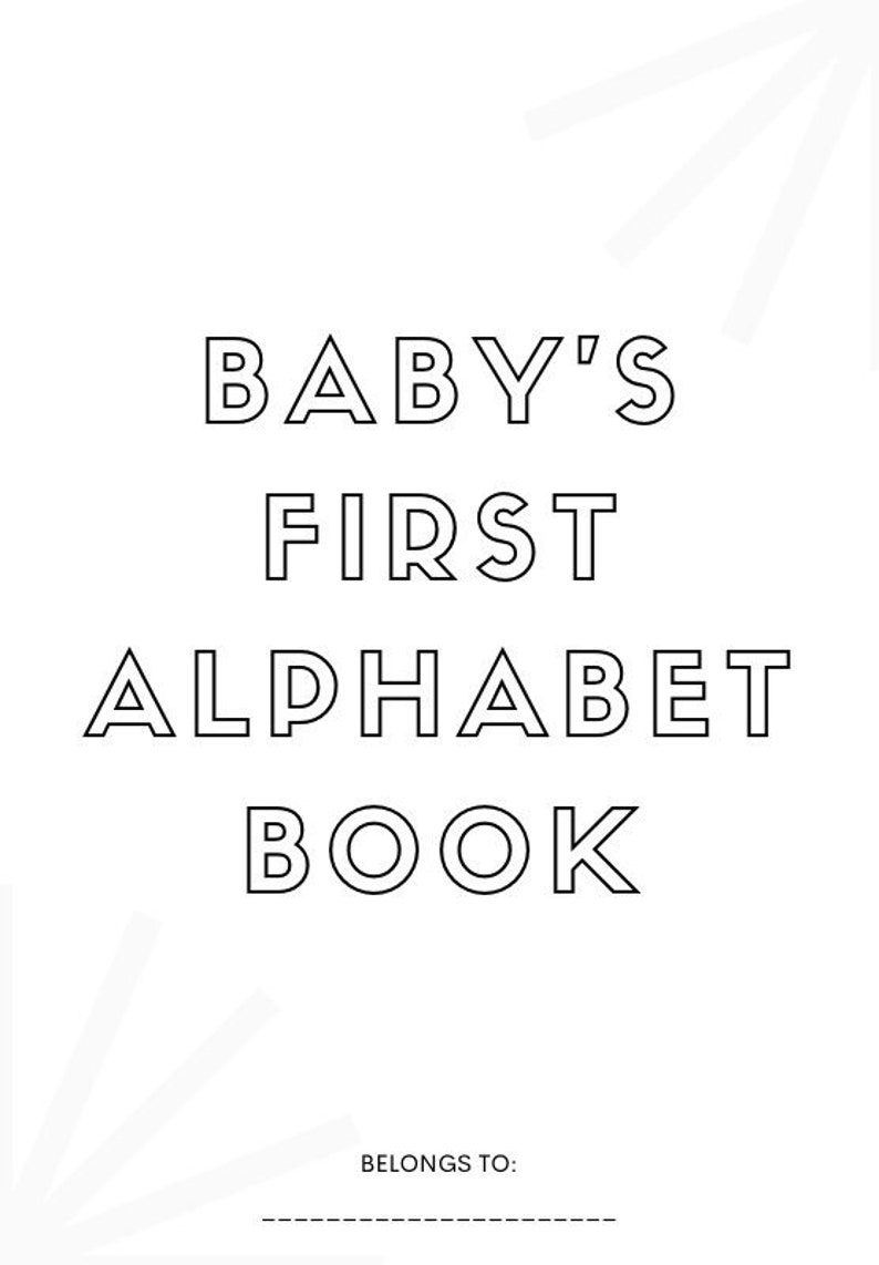Baby's First Alphabet Book - Digital File - Etsy