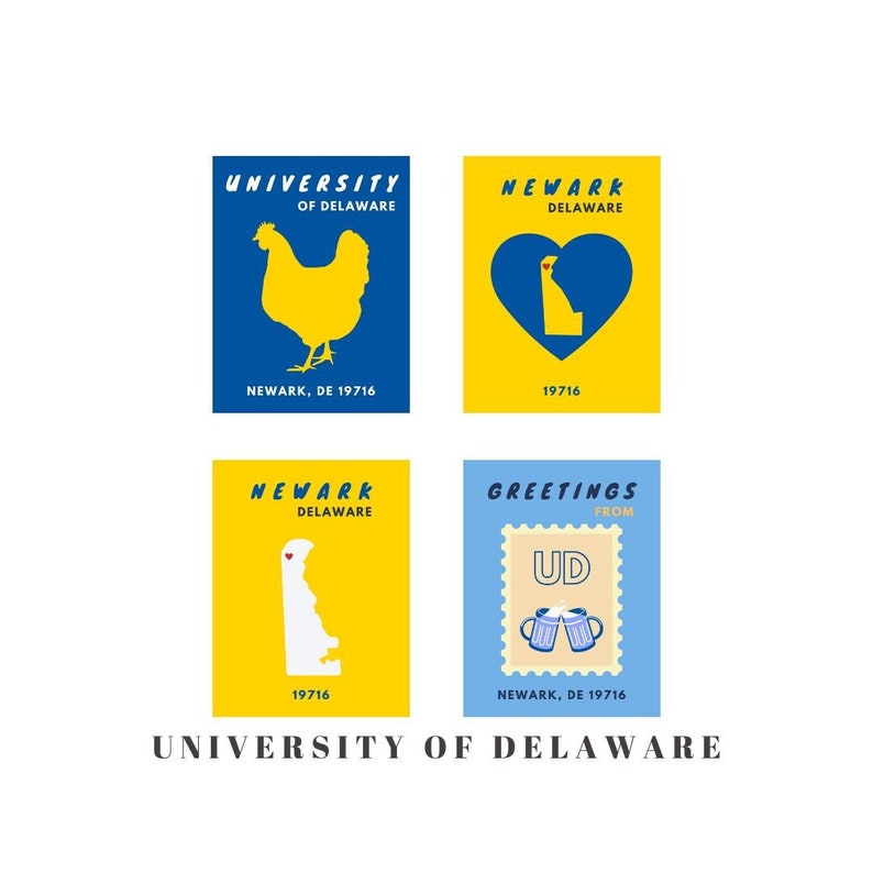 University of Delaware Preppy Posters Digital Print | Bright Wall Decor ...