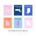CUSTOM State Preppy Posters PHYSICAL Print | Trendy Wall Decor ...