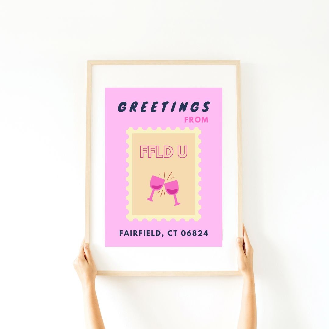 Custom State Preppy Posters Digital Print Trendy Wall Decor College Town Digital Print