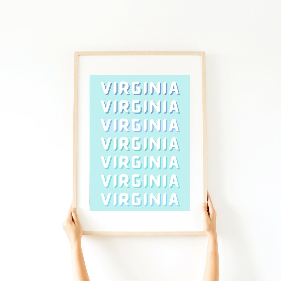 CUSTOM Town OR State Preppy Posters Digital Print | Trendy Wall Decor ...