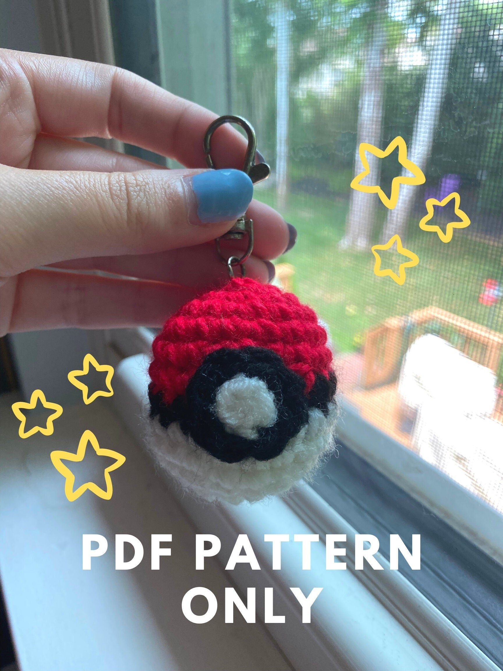 PDF Pattern: Poké Ball Keychain Crochet Pattern - Etsy