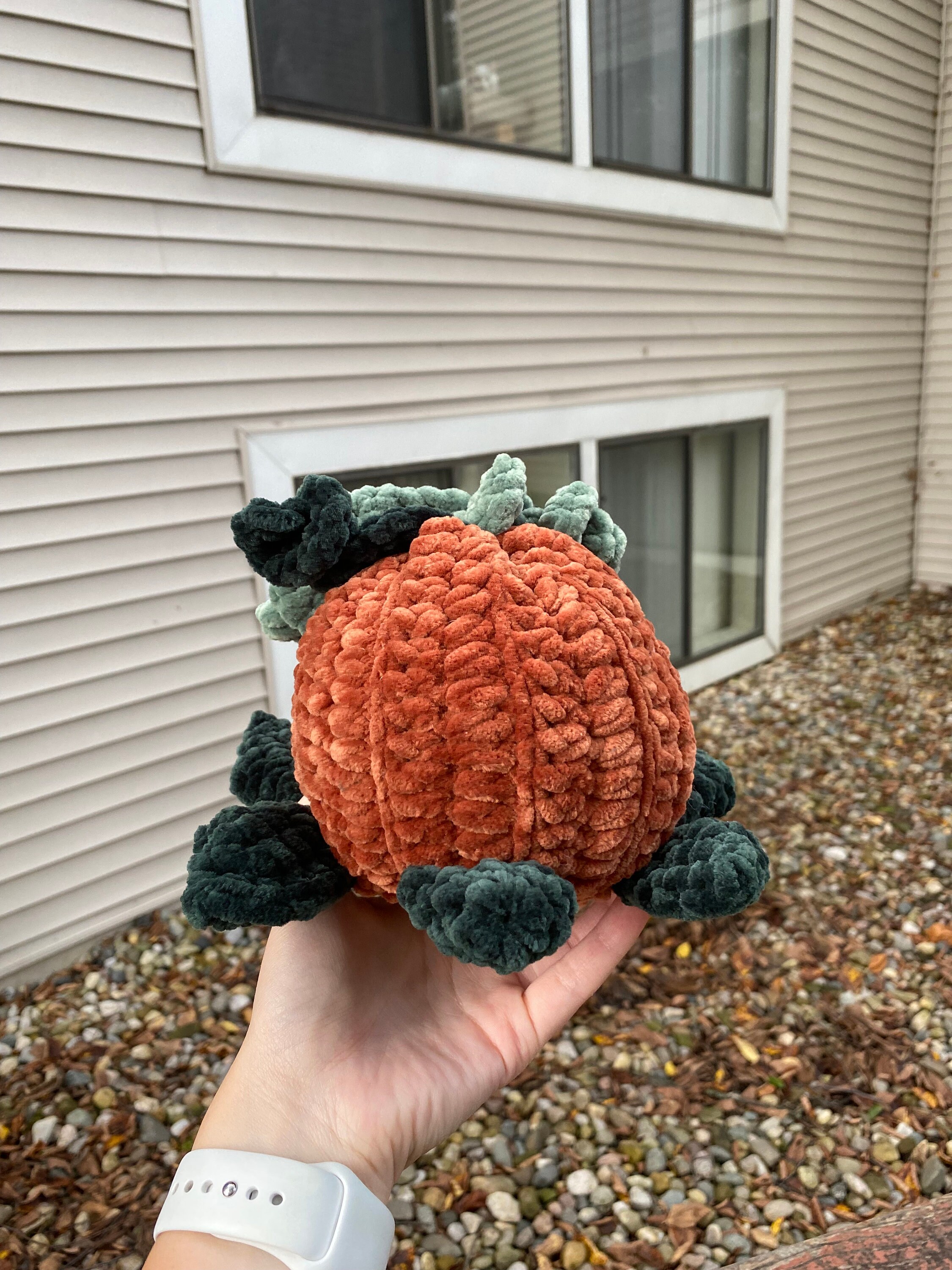 Crochet Pumpkin Turtle Plushie - Etsy